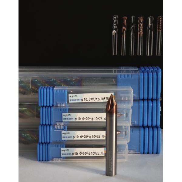 Quality MPG4 CNC Rad Mill Carbide Chamfer Mill 4 Flutes Mill Roughing Processing Mill For Alloy Steel, Mold Steel , Pre-hardened Steel , Φ10.0 X 90°x Φ10 X 75mm for sale