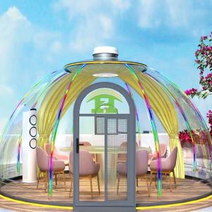 Quality Hot Sale Modern Style Dome-shaped Outdoor Mobile Starry Bubble House Green PC for sale