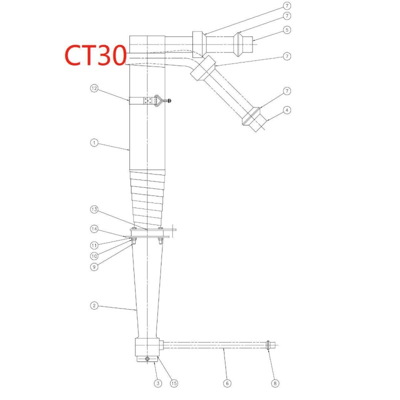 CT30 CT60 Low Consistency Cleaner for Paper Making Machine Equipment