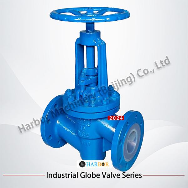 Quality Corrosion-Resistant PTFE-Lined Cast Steel Flanged Globe Valve J41F46-16C DN15 for sale