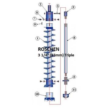 Quality Triple Key Hollow Stem Auger 3 1/4″ 83mm for sale