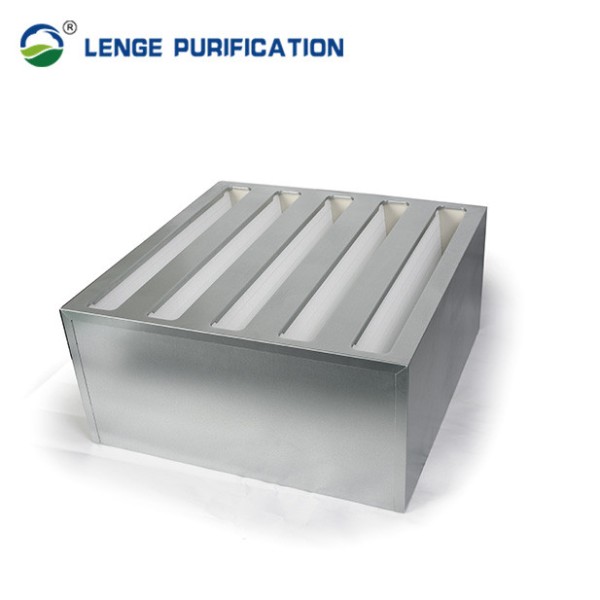 Quality H14 99.995% V-Bank HEPA Filter For Cleanroom Applications for sale