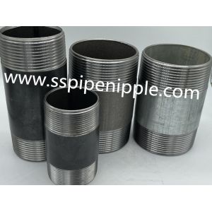Quality Equal Shape Black Carbon Steel Pipe Nipples 1/2 X Close For Plumbing for sale