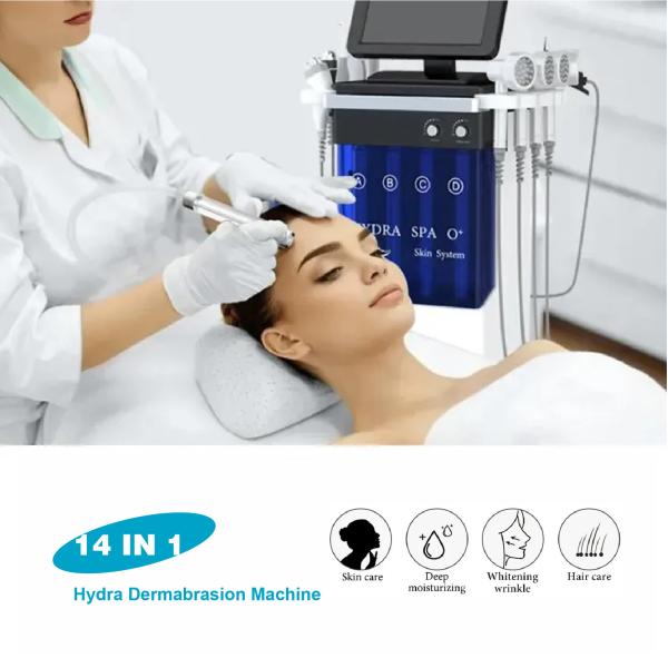 Quality 5Mhz RF Frequency Skin Lifting Oxygen Injection Hydra Microdermabrasion Beauty for sale