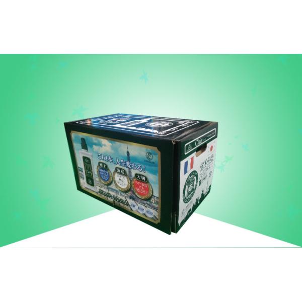 Quality Durable Custom Printed Corrugated Boxes , Wine Paper Box With Glossy Lamination for sale