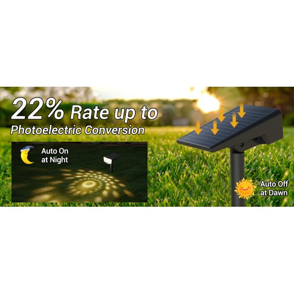 Quality High conversion RGB colorful light solar spot light outdoor courtyard wall for sale