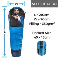 Quality Lightweight 1.5kg Mummy Polyester Sleeping Bag for sale