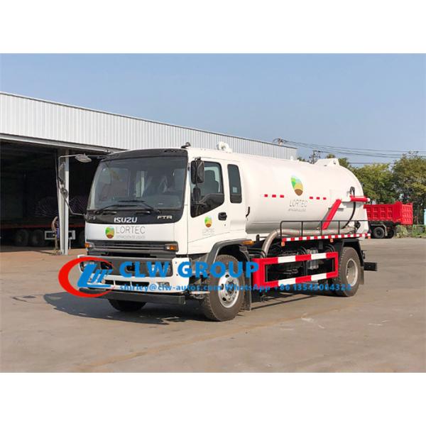 Quality ISUZU FTR 10000L Stainless Steel Vacuum Sewage Suction Truck for sale