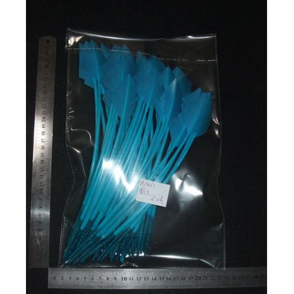 Quality Dyed Arrow Head Striped Turkey Feather Quill with Silk Screen Printing for sale