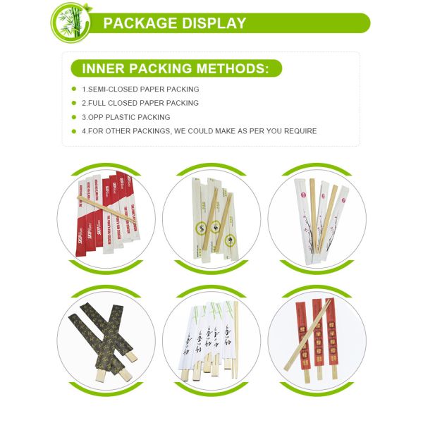 Quality Giveaways Custom Print Logo Pouch Disposable Bamboo Chopsticks CLASSIC Design for sale