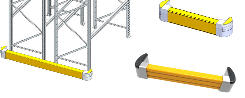 Racking Upright Protectors  Rack End  Protector Guard  Warehouse Safety Bollard