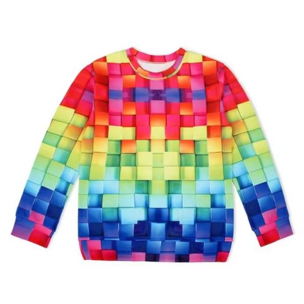Quality Custom Design All Over Print Youth Sublimation Sweatshirt 100% Polyester for sale