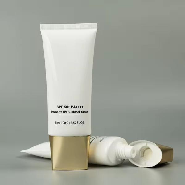 Quality Glossy Empty Plastic Squeeze Tubes Customized White Cosmetic Tube for sale