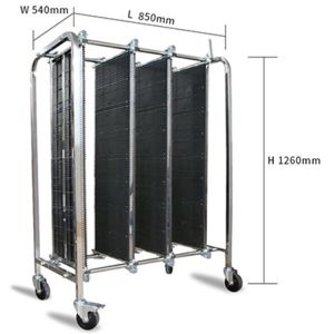 Quality Stainless Steel Trolley Double Flashboard Pcb Storage Rack for sale