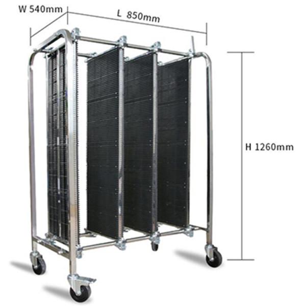 Quality Stainless Steel Trolley Double Flashboard Pcb Storage Rack for sale