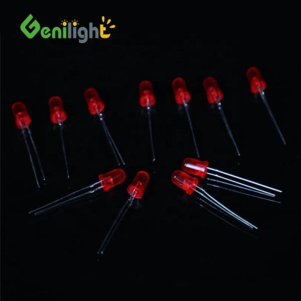 Quality 3Mm F3 Red LED Diode DC3V 20MA Ampoule Lampes Composants Current Max None for sale