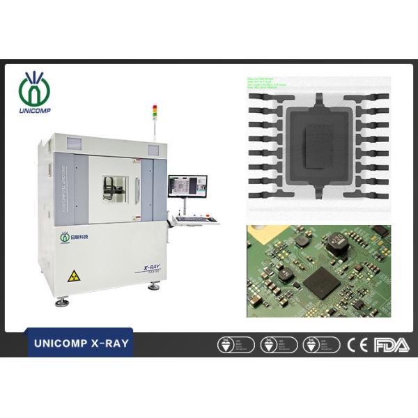 Quality Unicomp  offline high penetration microfocus 130kV Xray machine AX9100 for SMT PCBA CPU IC soldering quality inspection for sale
