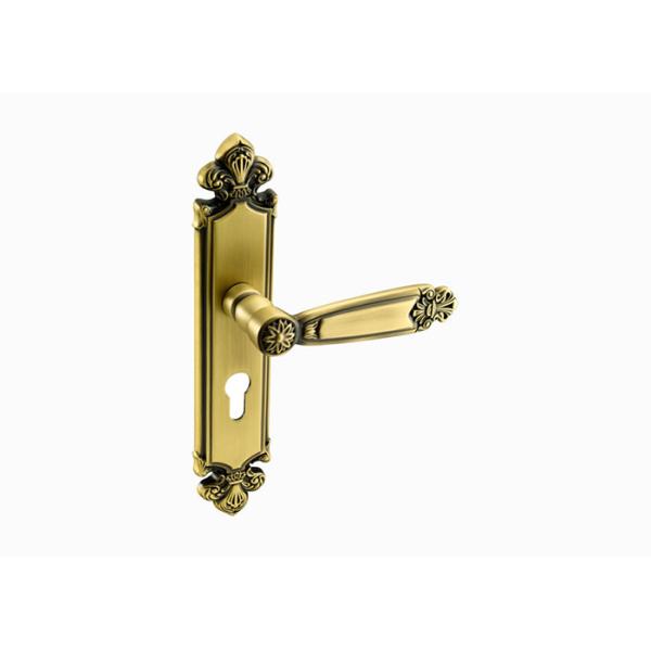 Quality 135mm 63mm Vintage Solid Brass Bronze Interior Door Handles For Luxury Door for sale
