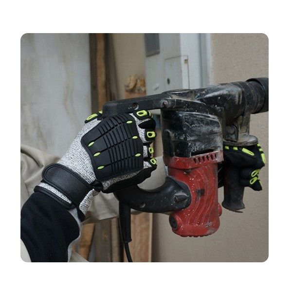 Quality Abrasion Protection TPR Anti Vibration Cut Resistant Gloves For Decoration Industry for sale