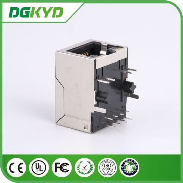 Quality China supplier KRJ-B002GYLNL metal shielded single port cat5 magnetic rj45 for sale