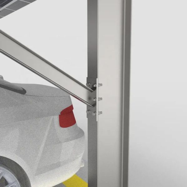 Quality Q235 Steel Solar Carport Structures with CE Certification and 1.4KN/m2 Snow Load for sale