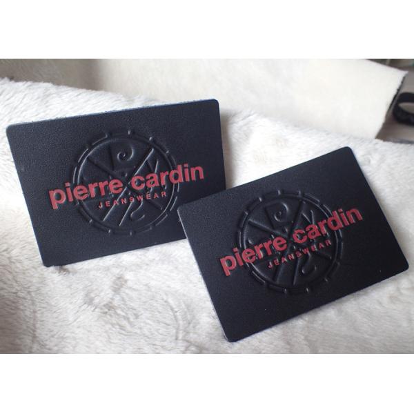 Quality Classic Durable Embossed Leather Patches , Fake / Genuine Leather Label for sale
