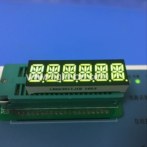 Custom super amber 6 digit 14 segment led display 0.39  for digital indicator