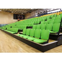 Quality Gymnasium Retractable Stadium Seating Anti - Slip Plywood Decking With Blow for sale