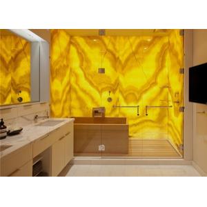 Quality Yellow Onyx Bacstone Glass Panel 1-2MM Thin Stone for sale