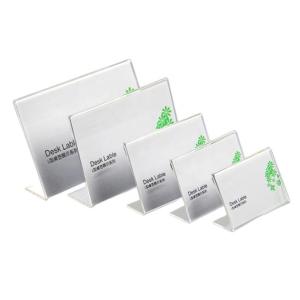 Quality 8.5 X 11 14 5.5 L Shaped Sign Acrylic Holder Supermarket Price Tag Furniture for sale