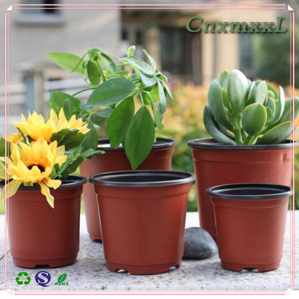 Quality Lightweight 1 Gallon Plastic Flower Pots 18.5cm For Leek Seedling for sale