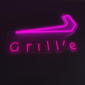 Quality Outdoor Pink Shop Grill Neon Sign Personalize Business Advertising for sale