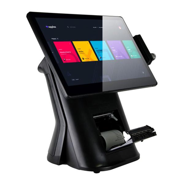 Quality 15.6 Inch Restaurant Pos System With Printer 58mm And VFD Customer Display for sale