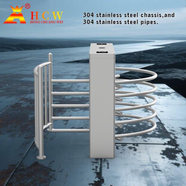 Quality 120 Degree Semi Automatic Waist Height Turnstile High Security for sale
