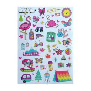 Quality Personalized Printing Kiss Cut Waterproof Pvc Cartoon Stickers On Sheet for sale