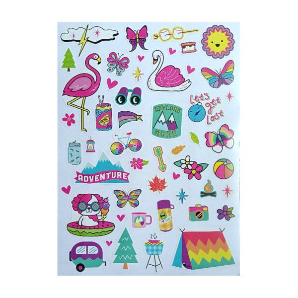 Quality Personalized Printing Kiss Cut Waterproof Pvc Cartoon Stickers On Sheet for sale