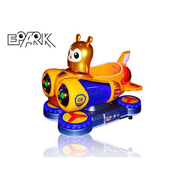 Quality Coin Operated Plastic Material Kids Swing Car Spaceship smiles kiddie ride for sale for sale