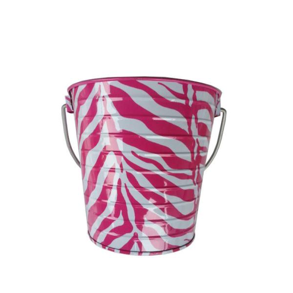 Quality Mini Tin Bucket for Sale Small Metal Buckets Christmas Tin Pail with Solid Color for sale