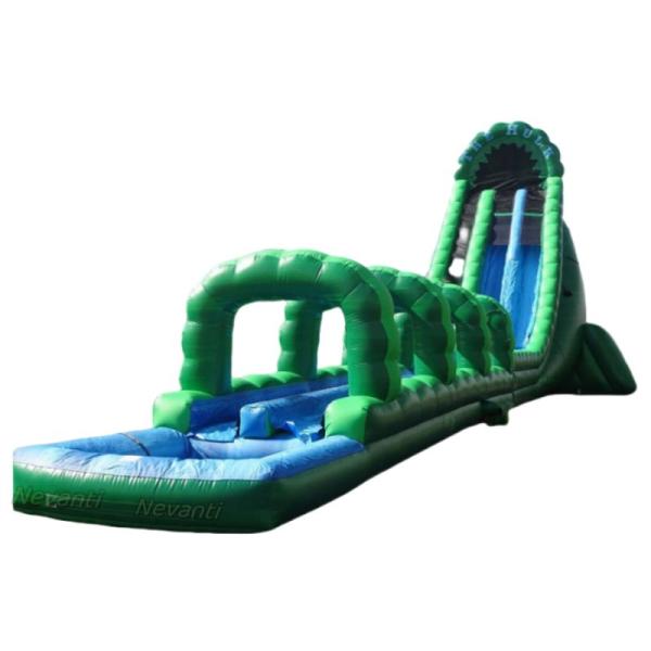 Quality Green Large Inflatable Water Slide with Pool The Perfect Addition to Your Outdoor Space for sale