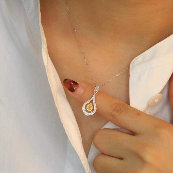 Quality Choker Real Gold Lab Grown Diamond Necklaces Yellow Customization with Yellow for sale