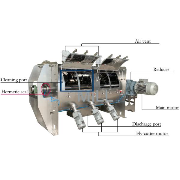 Quality High Capacity Cooling Jacket Powder Machine Mixer Pharmaceuticals Horizontal for sale