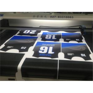 Quality Textile Fabrics Laser Cutting Machine With Camera High Precision Cut Out Designs for sale