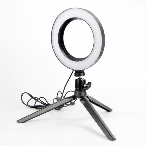 Quality CE Aluminum Alloy 6W Desktop Selfie Ring Light for sale