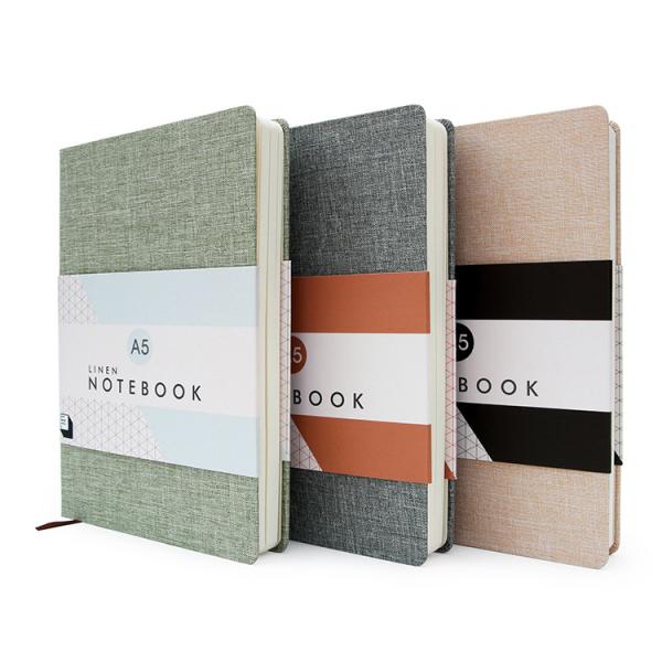 Quality A5 Hardcover Journal Printing , cloth fabric Hardbound Journal Notebook for sale