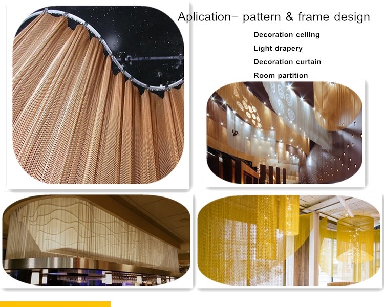 Custom Chain Mail Ring Metal Mesh Drapery For Shopping Mall Hotel Decoration