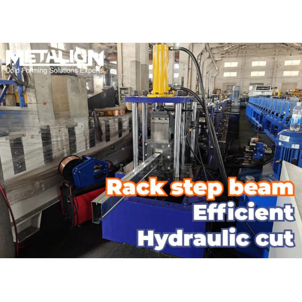 Quality Step Beam Roll Forming Machine With Ribbed Profile Precision Clean Notch Cut Coordination for sale