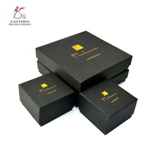 Quality Gold Logo Printing CMYK Color Paper Jewelry Gift Boxes For Ring for sale