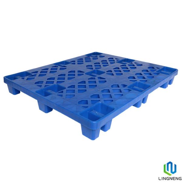 Quality Grid Surface Lightweight Plastic Pallet 4 Way Entry European HDPE One Sided with Nine Leg for sale