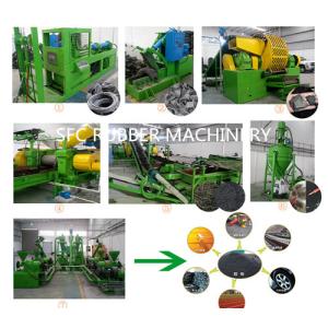 Quality High Output Tyre Rubber Powder Making Machine No Sewage for sale