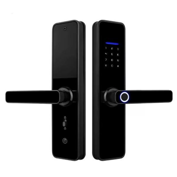 Quality Black Automatic Digital Door Lock 35mm - 55mm Electronic Door Lock With for sale